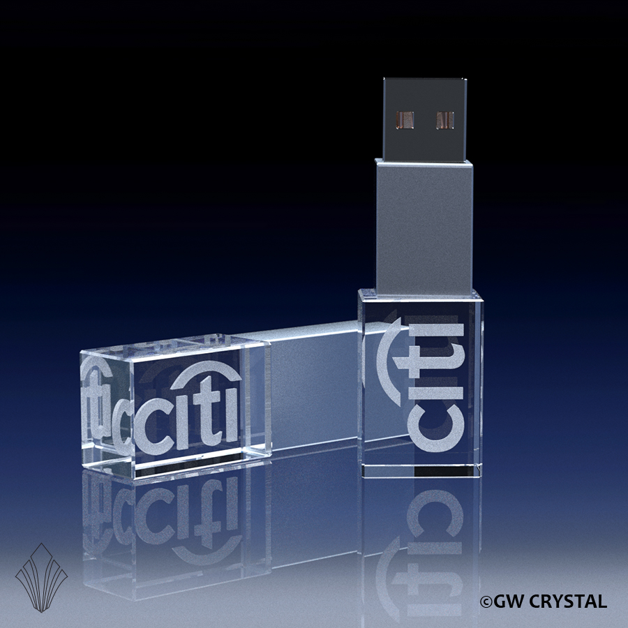 Rectangular Crystal Flash Drives